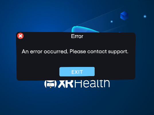 Error message on the blue loading screen: “An error occurred, please ...